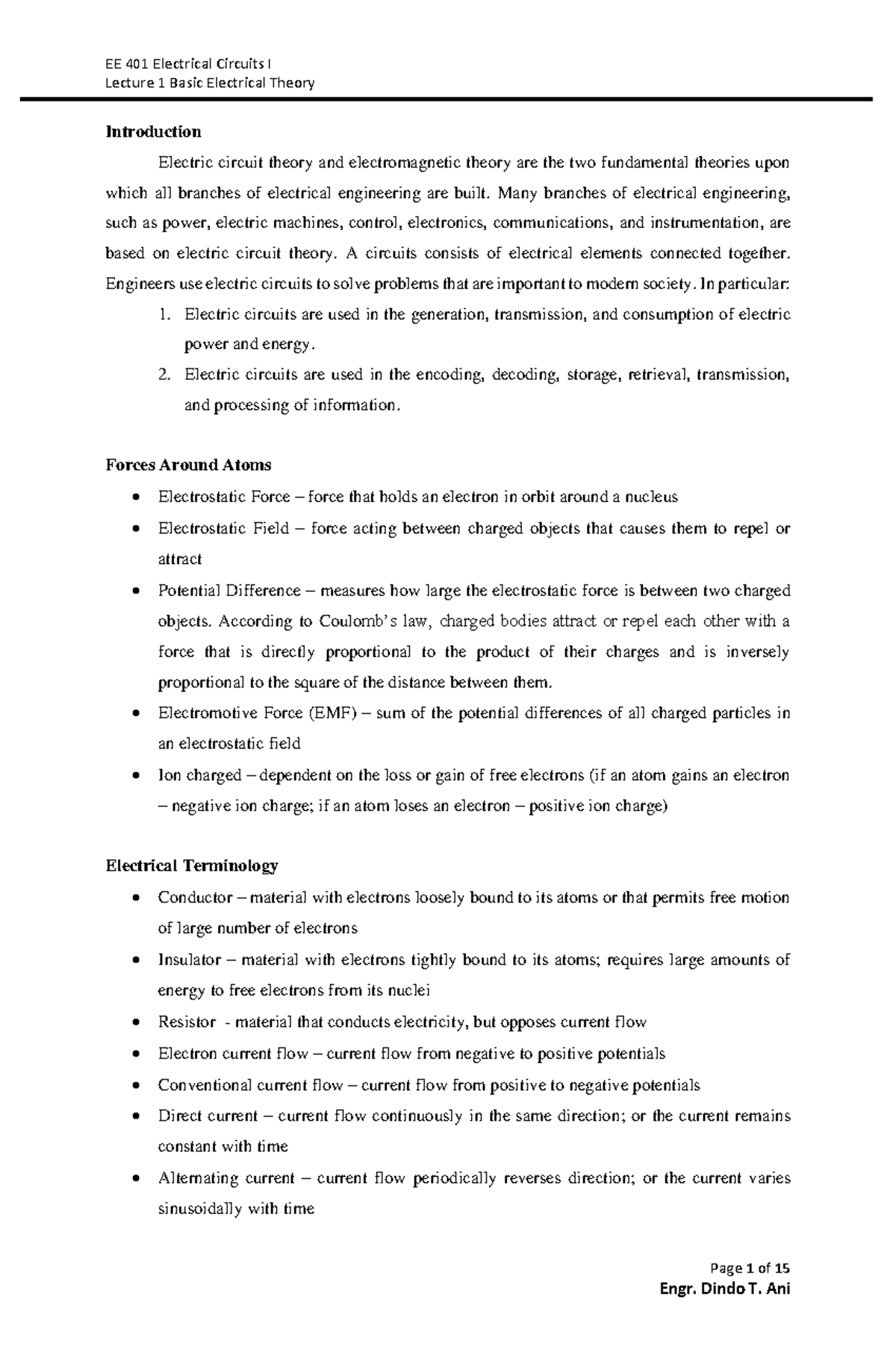 Lecture-1-Basic-Electrical-Theory-Student s-copy - Lecture 1 Basic ...