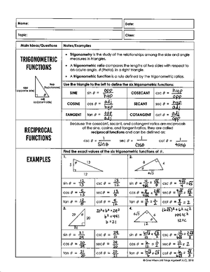 Solving Part 2 Wkst Key - Precalc practice key - Solving Trig Equations ...