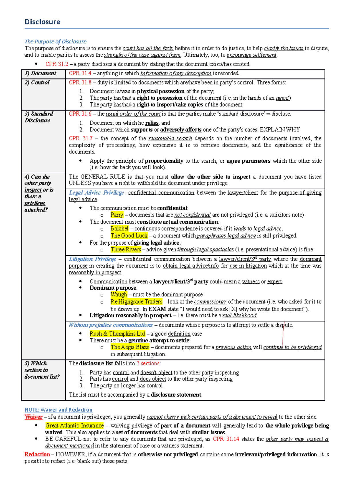 Disclosure - Disclosure The Purpose of Disclosure The purpose of ...