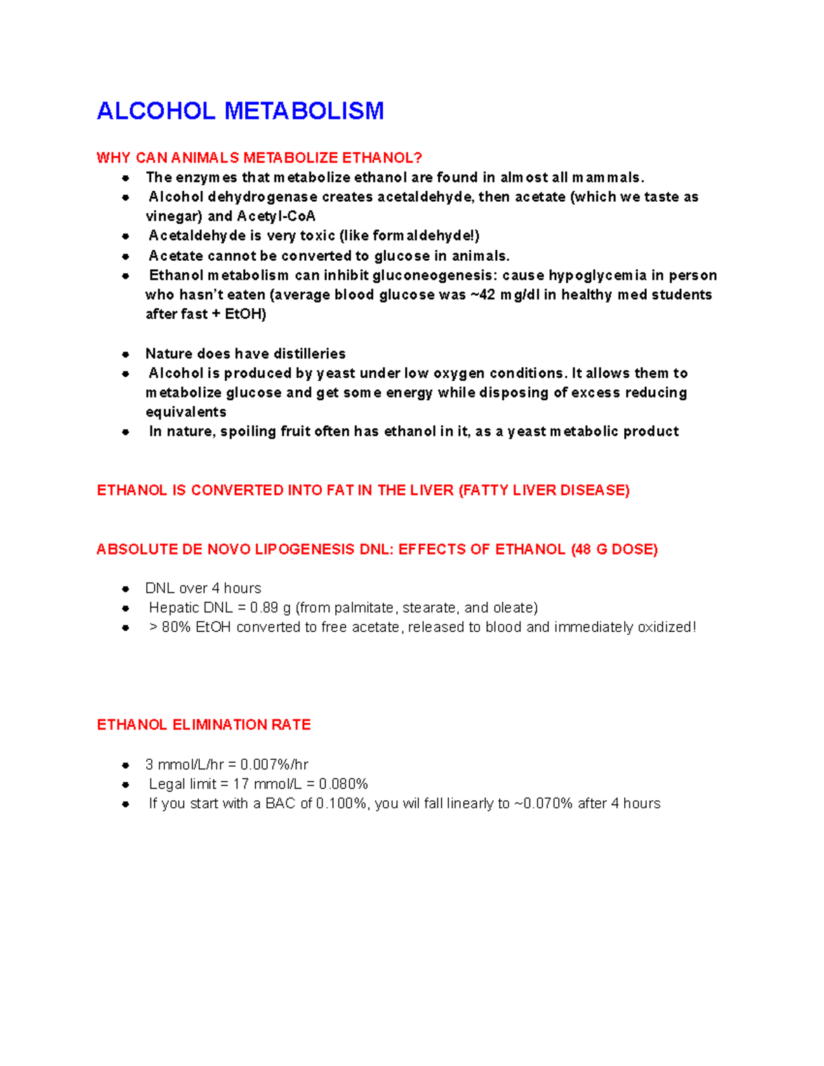 N Usctx 10 Notes Alcohol Metabolism - ALCOHOL METABOLISM WHY CAN ...