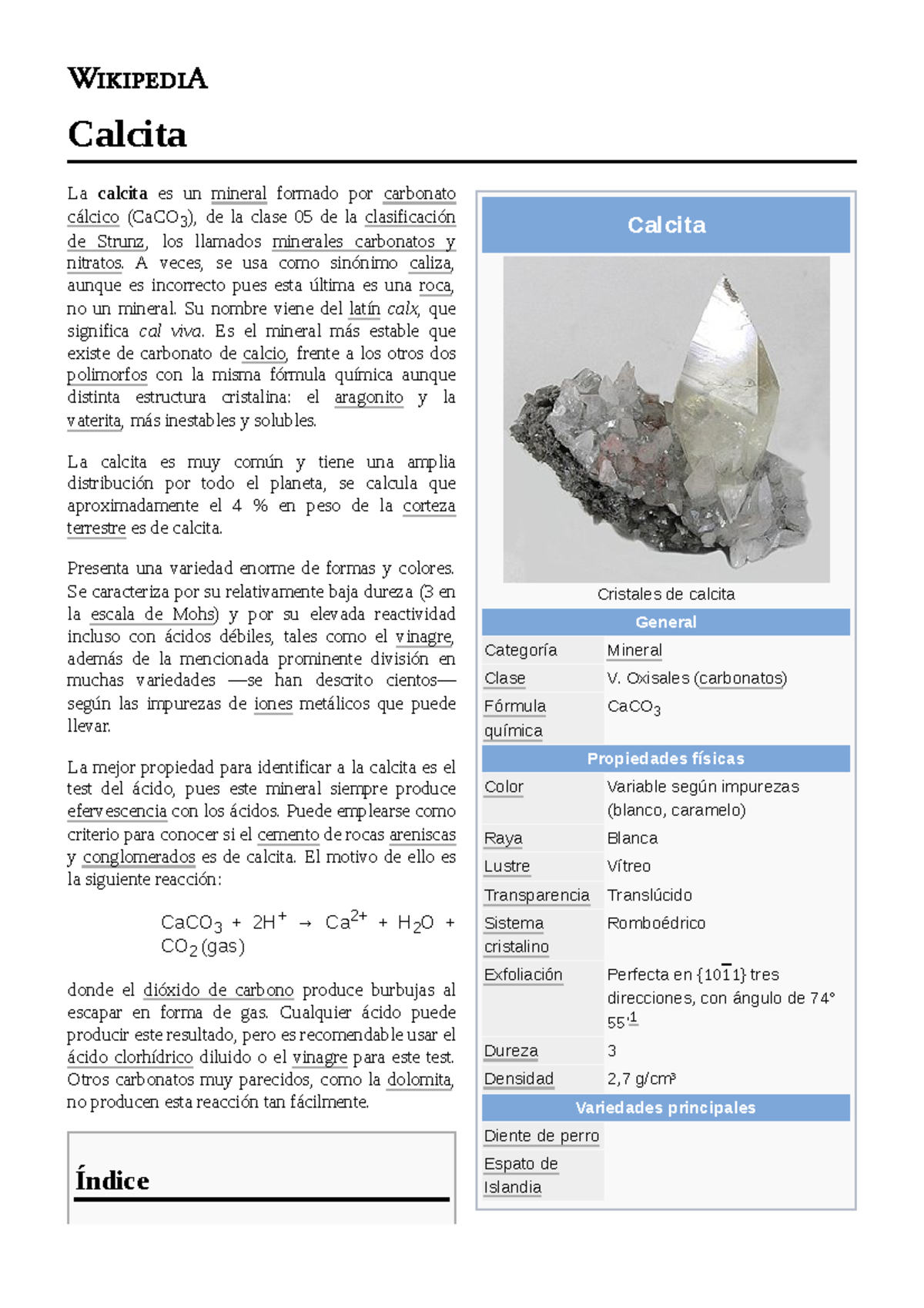 Calcita - Calcita Cristales de calcita General Categoría Mineral Clase ...