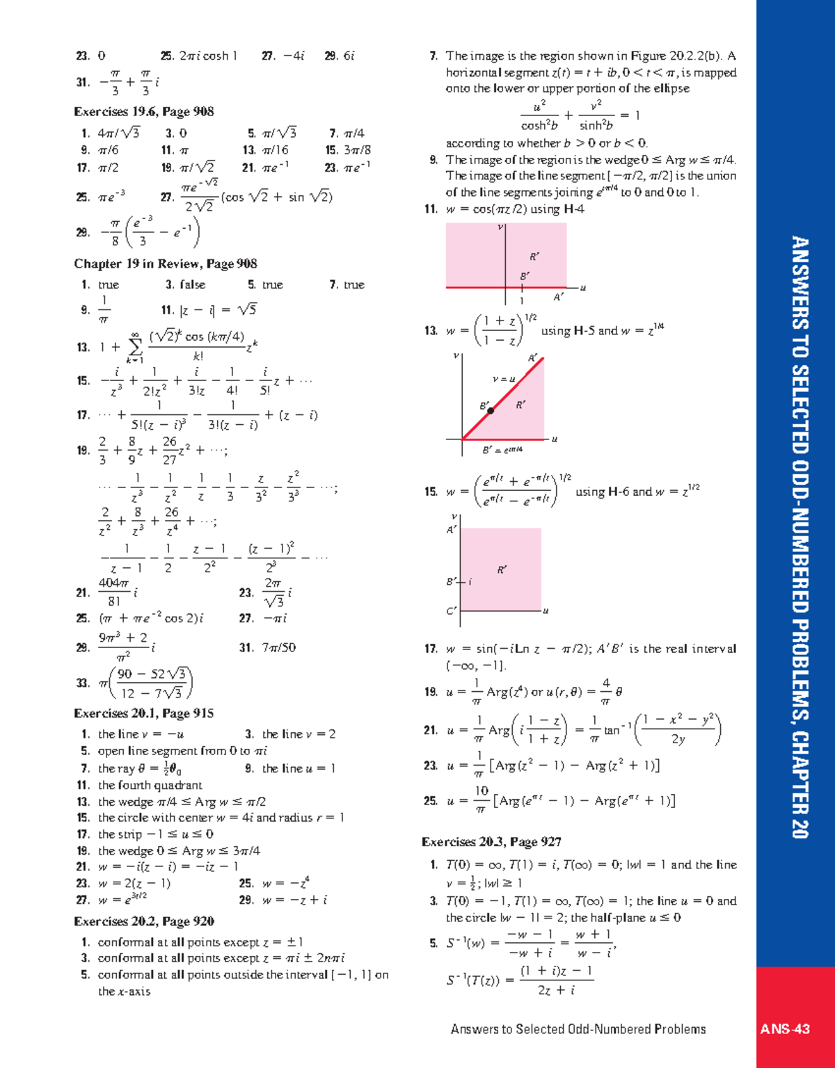 Advanced Engineering Mathematics - Answers to Selected Odd-Numbered ...