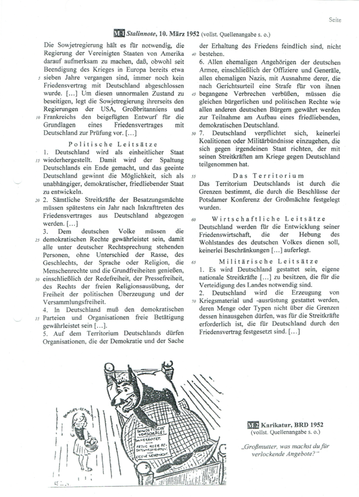 Stalin Note - Vorbereitung für das Abitur - Geschichte - Studocu