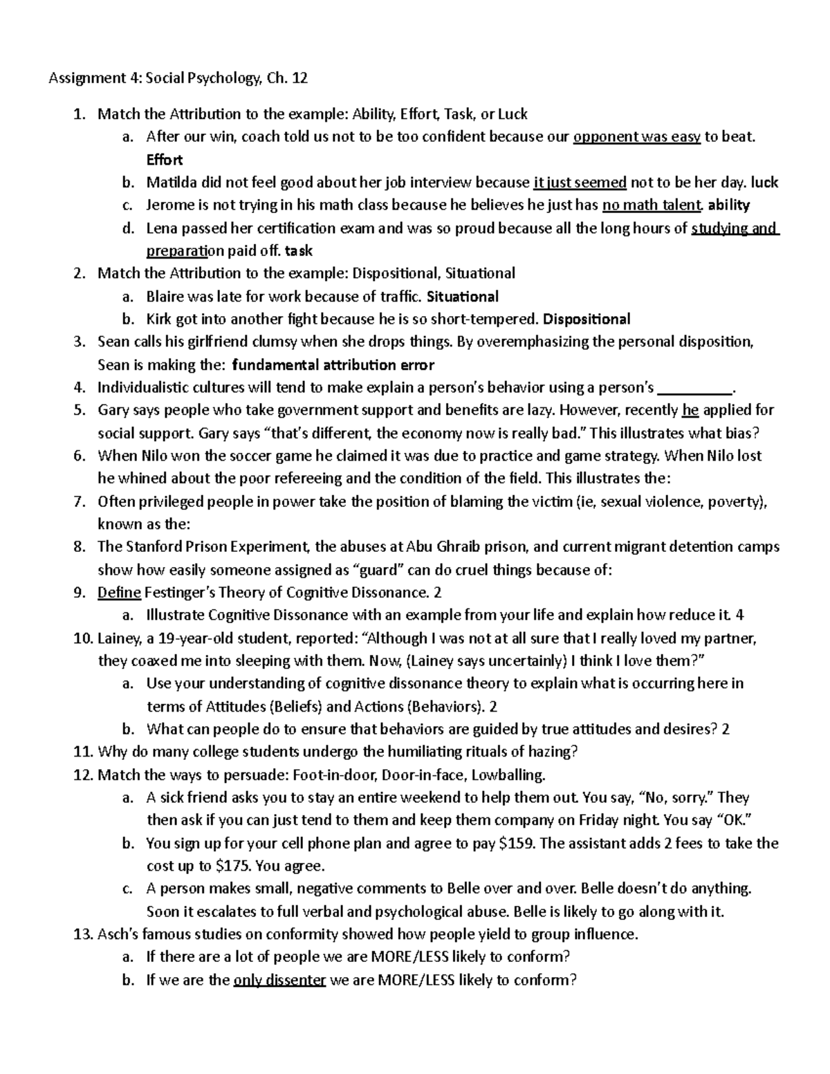 PSY+140+Assignment+4+Social+Psychology+Ch+12 copy - Assignment 4 ...