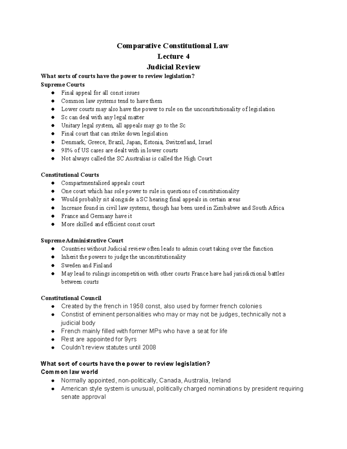 Comparative Constitutional Law L4 - Comparative Constitutional Law ...