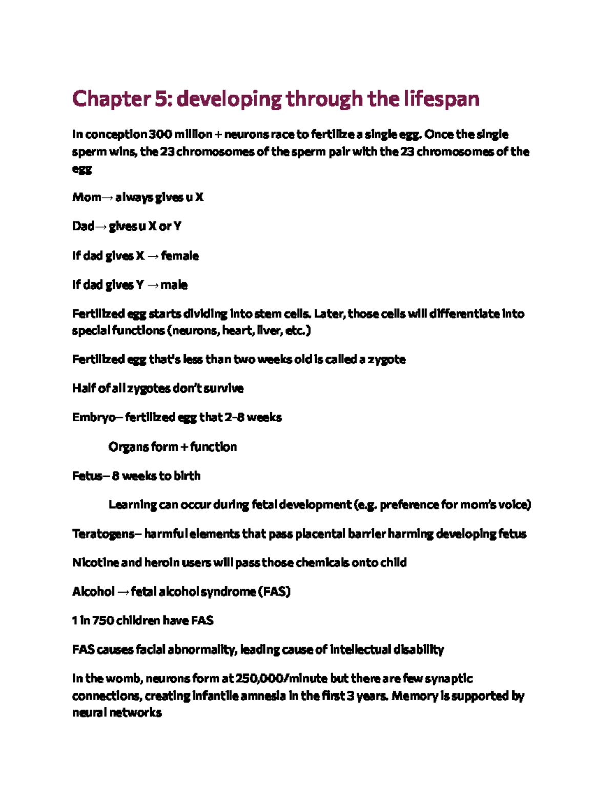Chapter 5 developing through the lifespan - Chapter 5: developing through the lifespan In ...