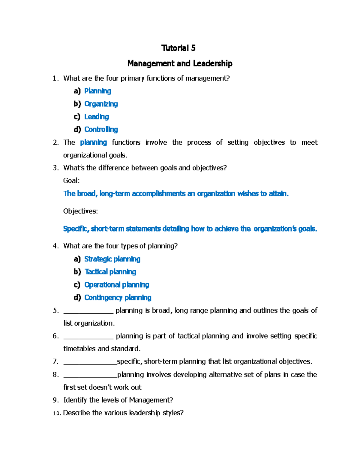 Tutorial 5 ans - Statistic - Studocu