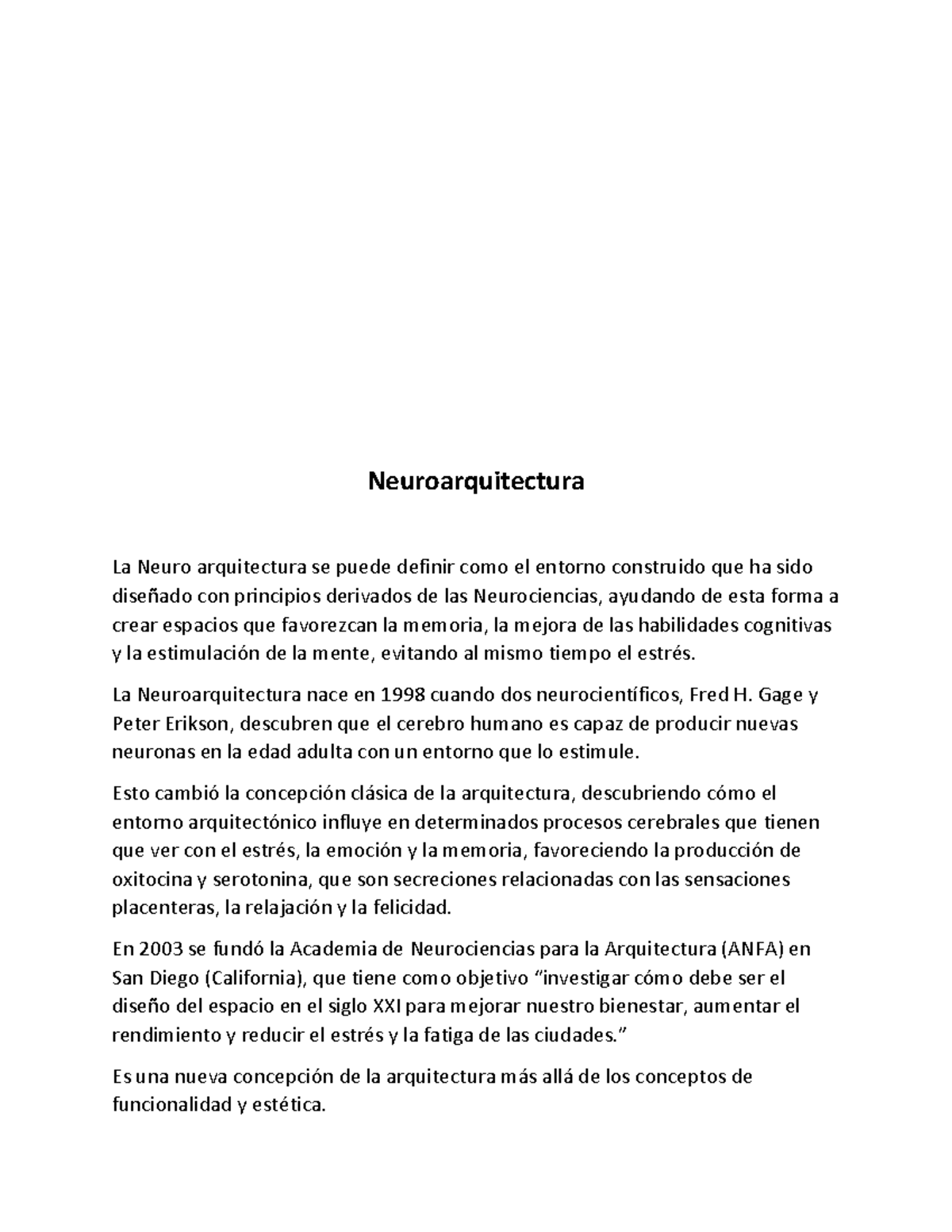Neuro- Arquitectura - La Neuroarquitectura nace en 1998 cuando dos ...