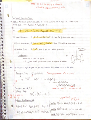 Lecture Notes - MATH 164 MULTIVARIABLE CALCULUS Complementary Notes 1 ...
