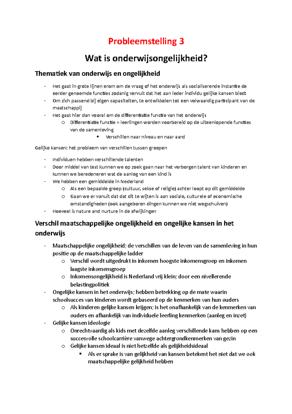 Probleemstelling 3 tentamen - Probleemstelling 3 Wat is ...