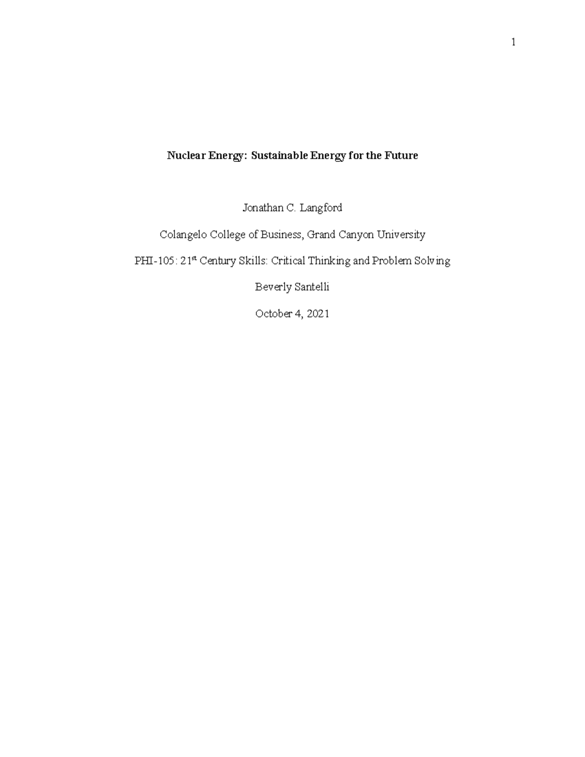 Nuclear Energy Persuasive Essay/probably uses in text citations, with ...