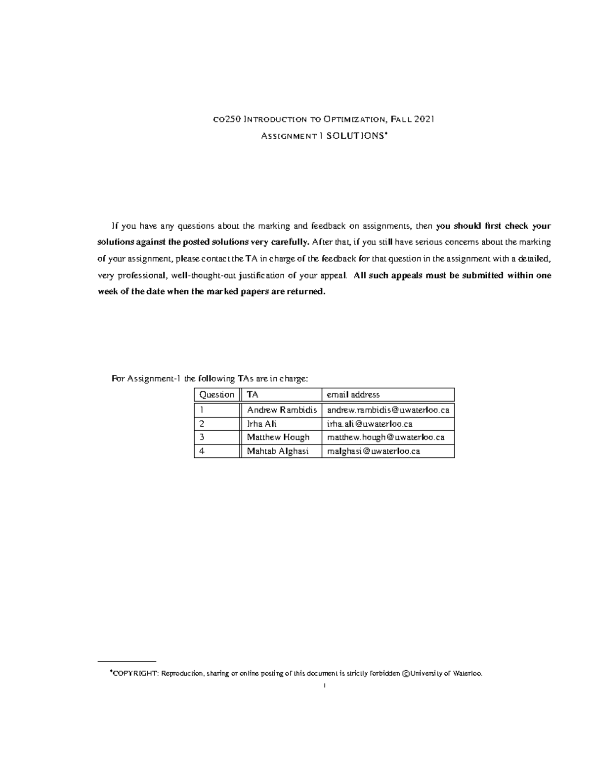 A1 - Solution of the assignment to help you better understanding - CO250 INTRODUCTION - Studocu