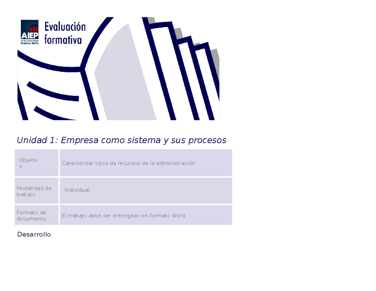 Act formativa 2 semana 3 unidad 1 - Unidad 1: Empresa como sistema y sus procesos Desarrollo ...