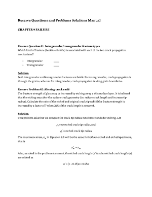 07 - Me201 - Reserve Questions and Problems Solutions Manual CHAPTER 7 MECHANICAL PROPERTIES ...
