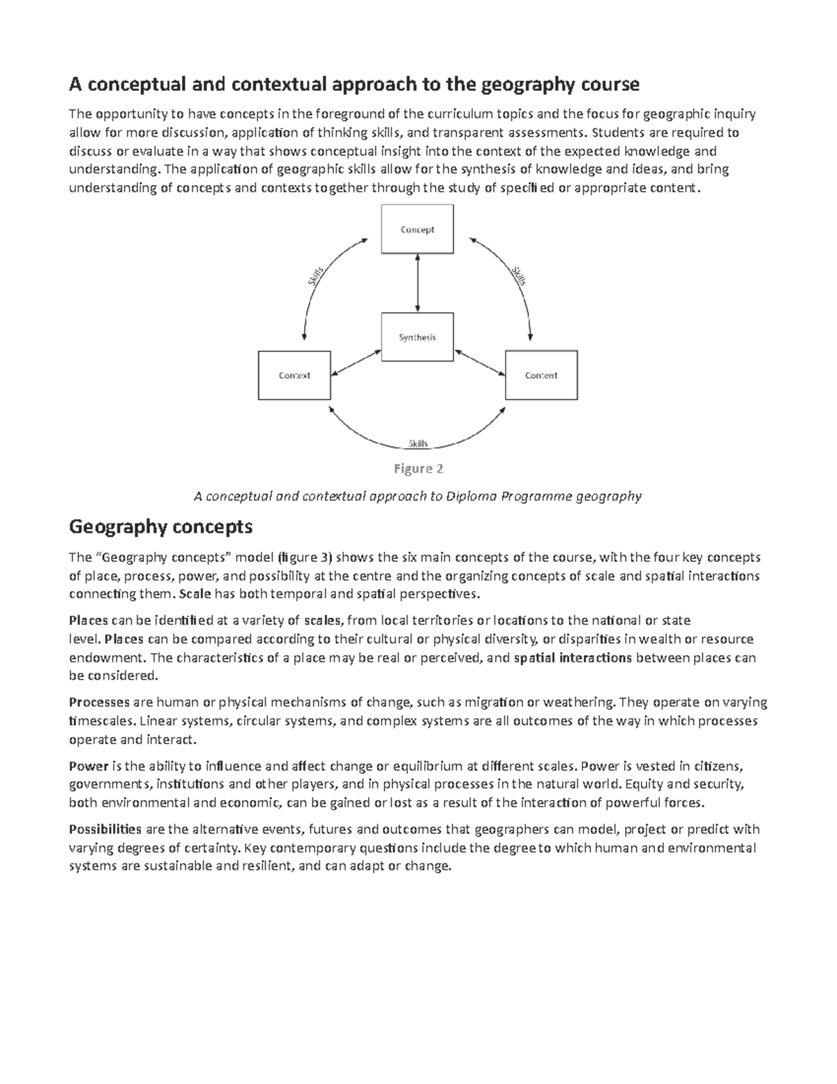 A conceptual and contextual approach to the geography course - Students ...