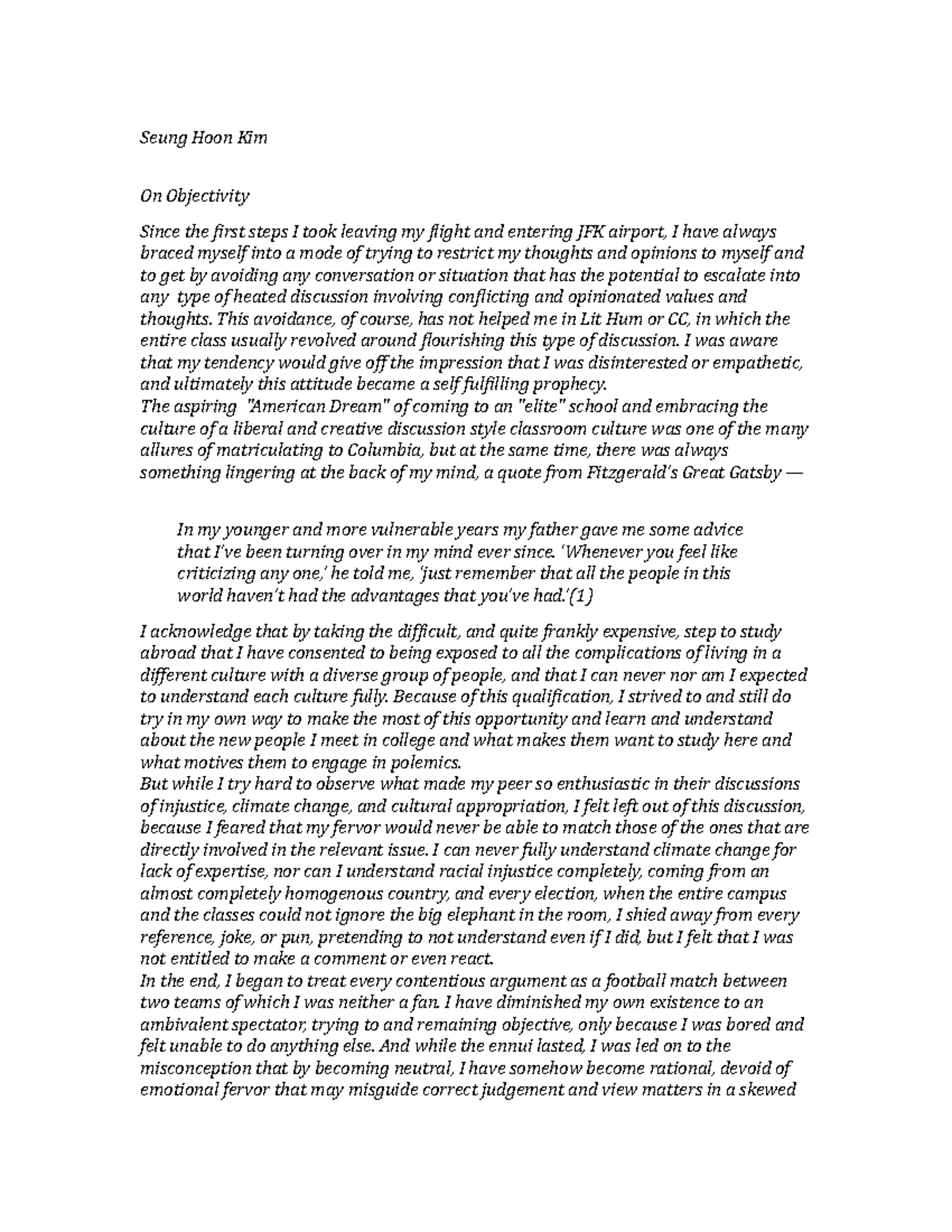 Mydoc fdsaf dsafds fdsaf sdfdas fsdafsd - Seung Hoon Kim On Objectivity ...