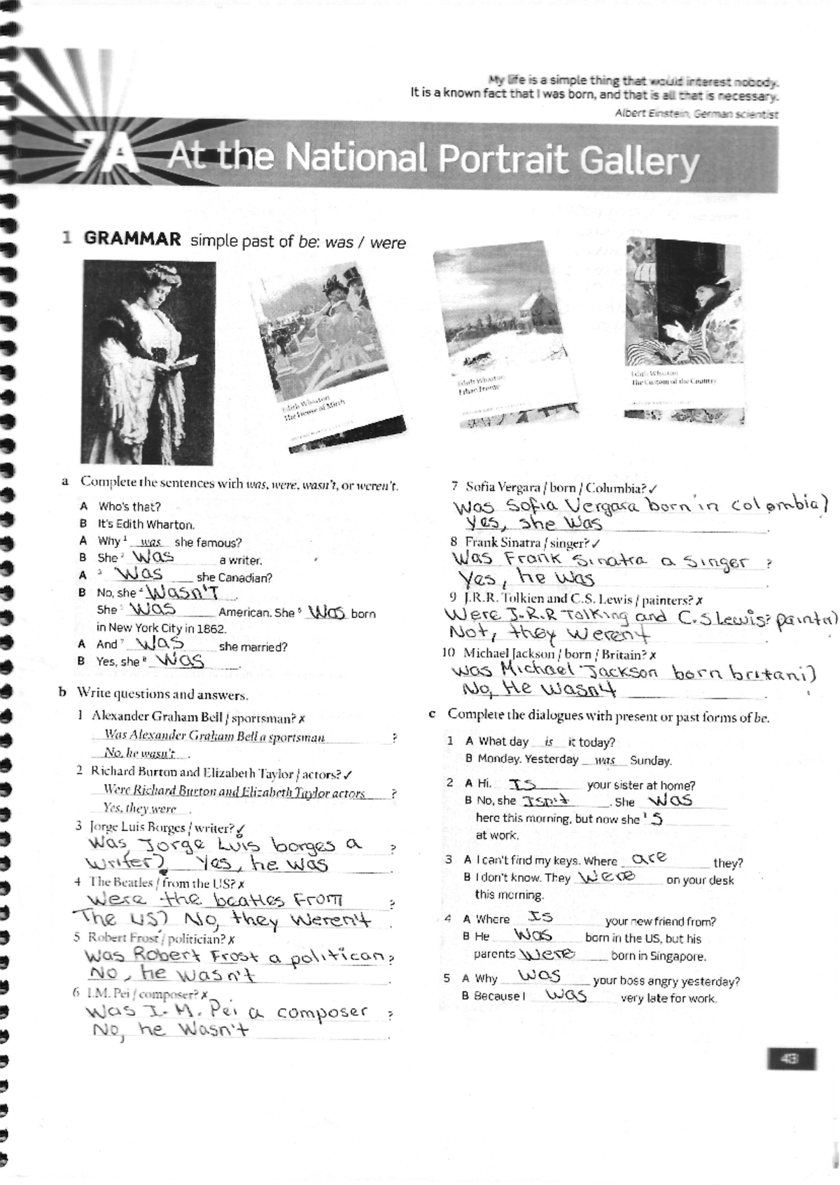 Workbook 7c - libro - Inglés I - Studocu