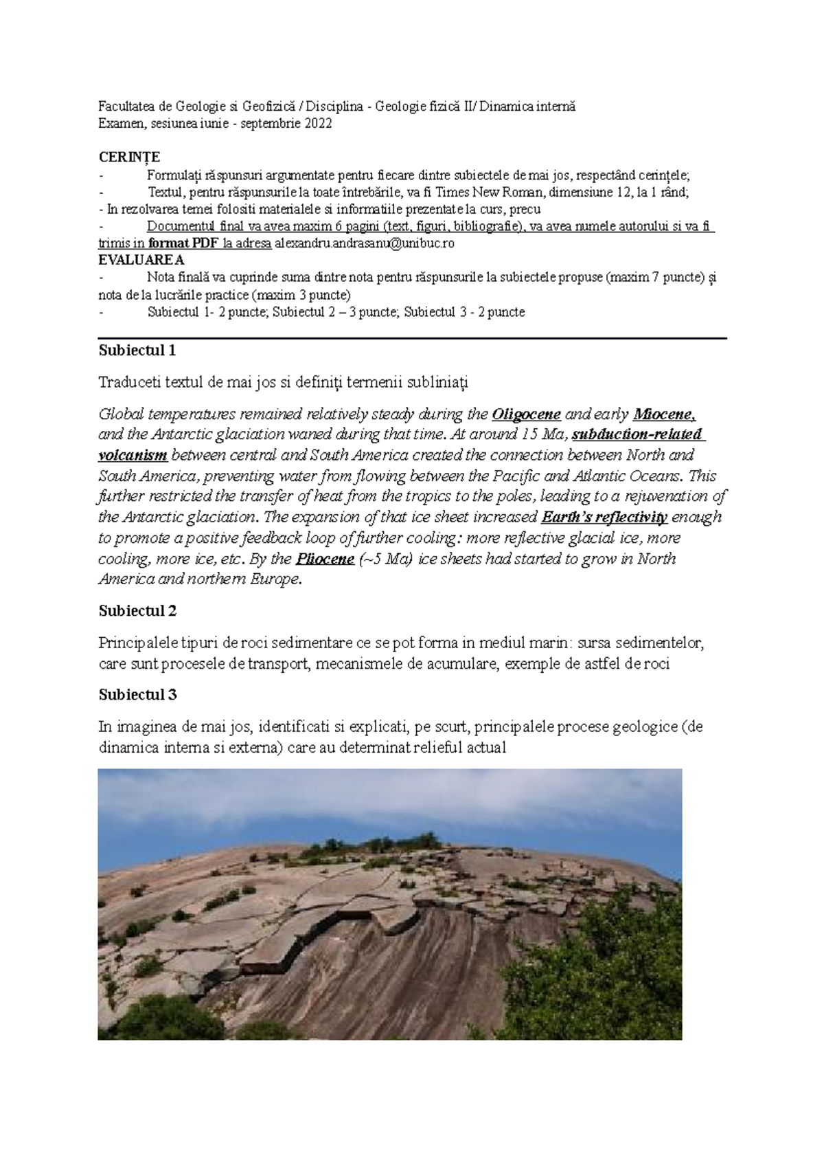 Tema 31 S2 2022 - no description - Facultatea de Geologie si Geofizică ...