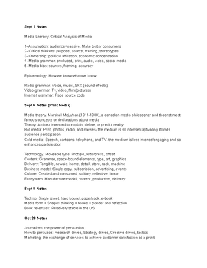 MEDIA 110 - Quiz 4 Ch8-9 Study Guide - INTRO TO MASS COMMUNICATIONS ...