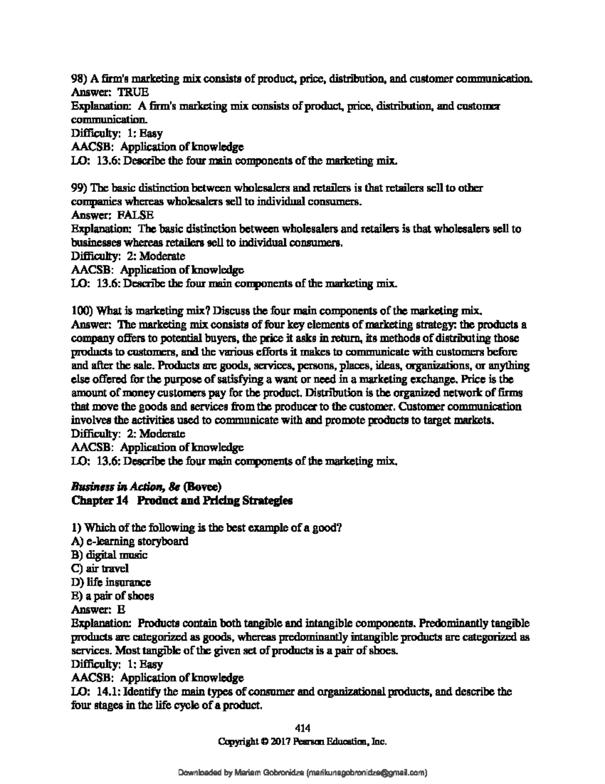 Bovee-ch-13 - test - Fuundamentals of Entreprenual Business - Studocu