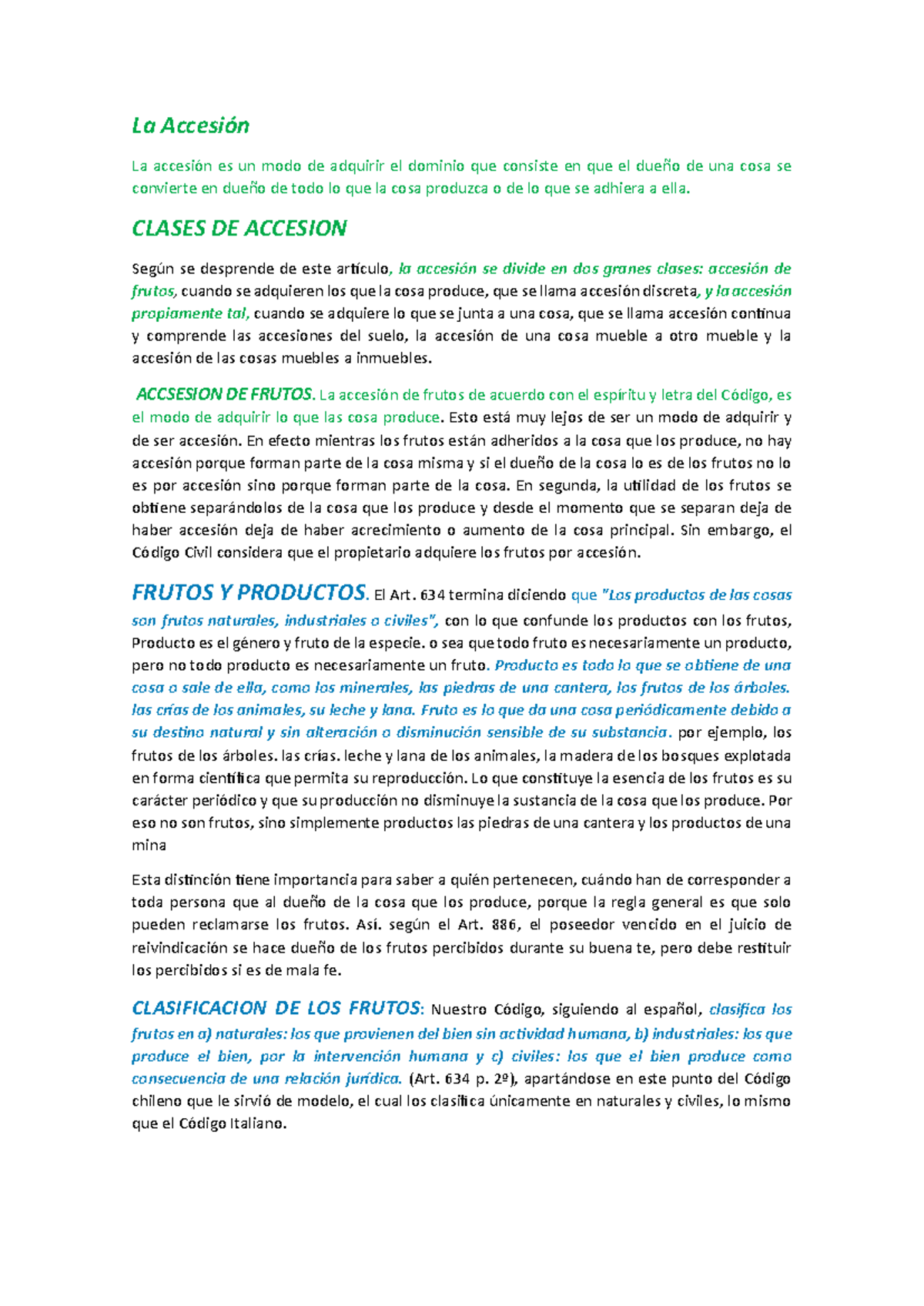 La Accesión y Adjuncion - La Accesión La accesión es un modo de ...