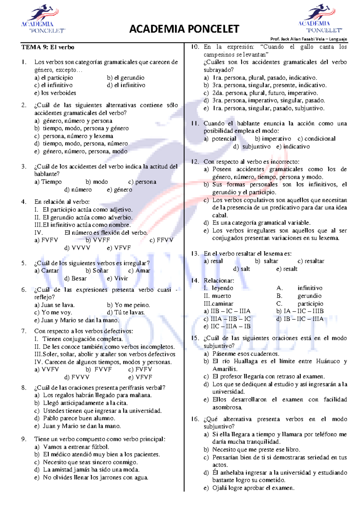 Lenguaje Semana 9. 28 de junio Categorías variables. El verbo ...