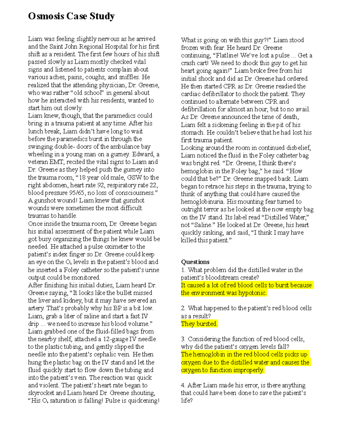 Osmosis Case Study (s) - Tbh i dont really know where this document came from, but i was ...