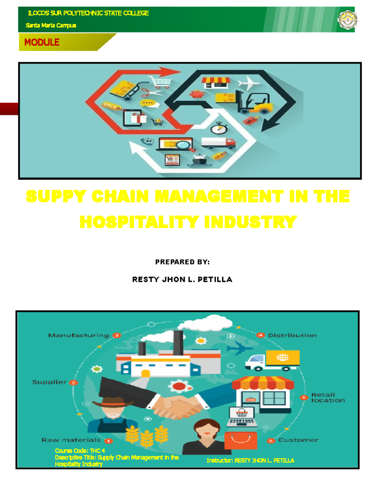 Module HPC4 - tourism - SUPPY CHAIN MANAGEMENT IN THE HOSPITALITY ...