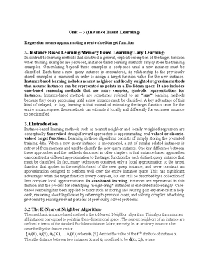 UNIT 2-3 - Notes - Machine Learning Techniques - AKTU - Studocu