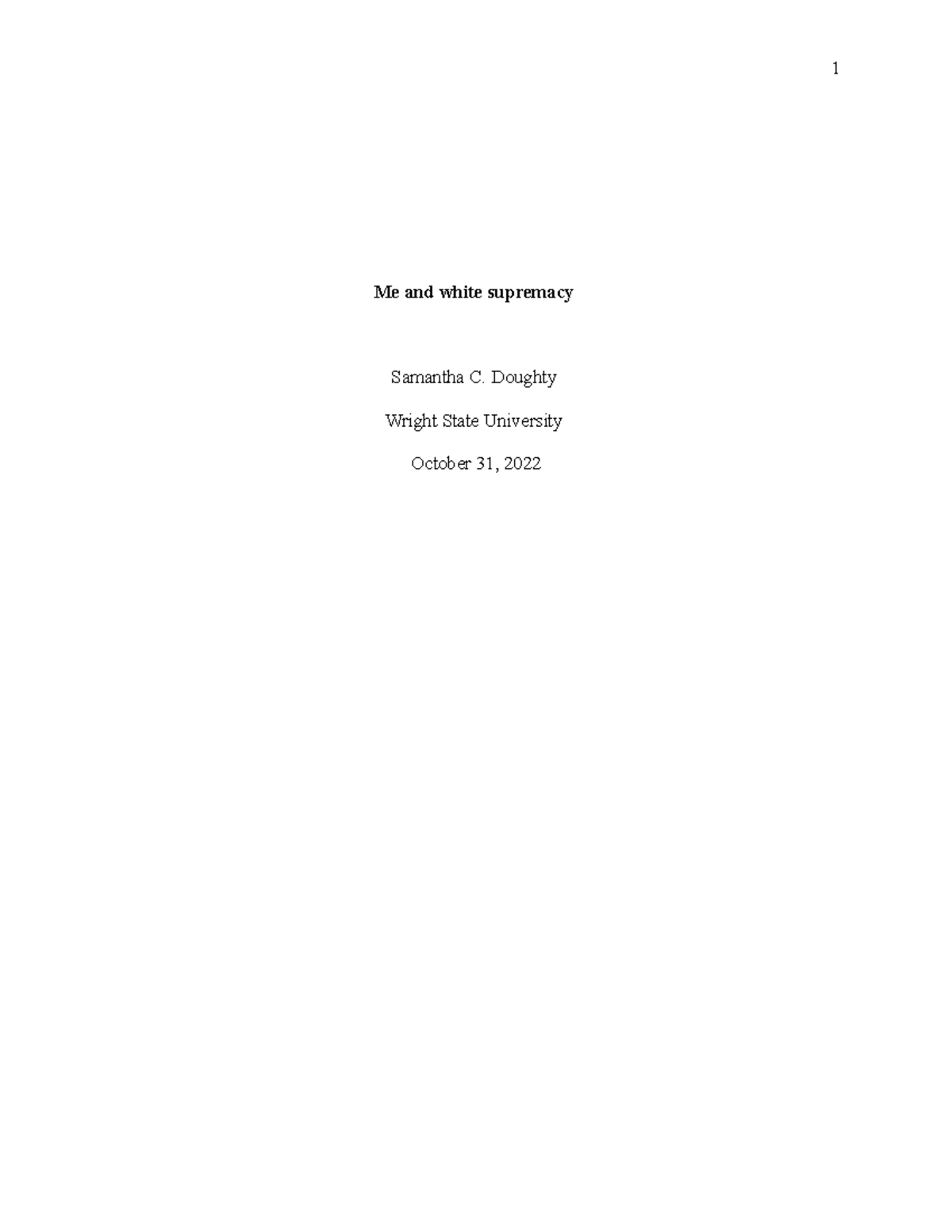 Referance 6 - classroom homework - Me and white supremacy Samantha C ...