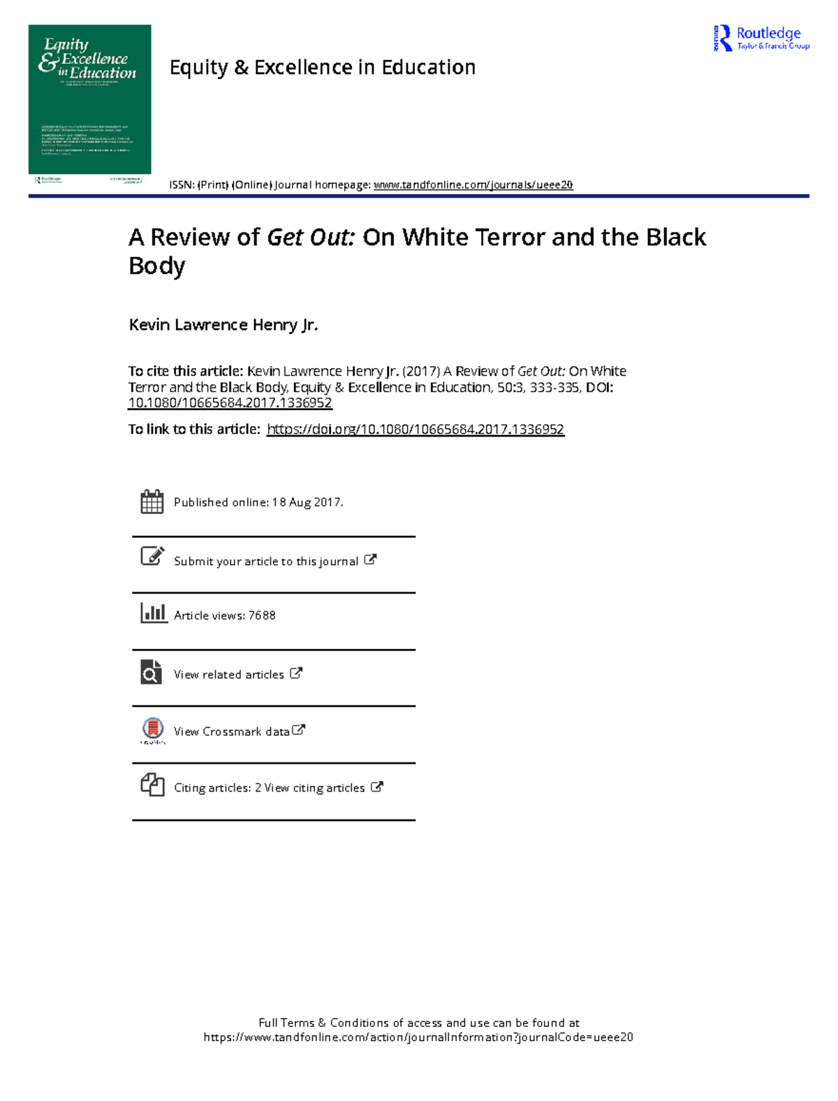 A Review of Get Out On White Terror and the Black Body - Full Terms ...