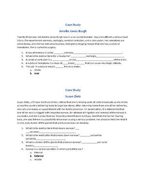 AHP106 Wk4 Virtual Lab Jose FF - Virtual Lab Case Studies: Blood and ...