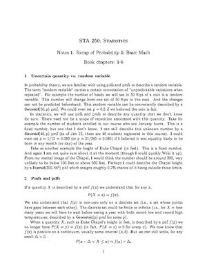 Practical - STA 250: Statistics Lab 1 This lab work is intended to be ...