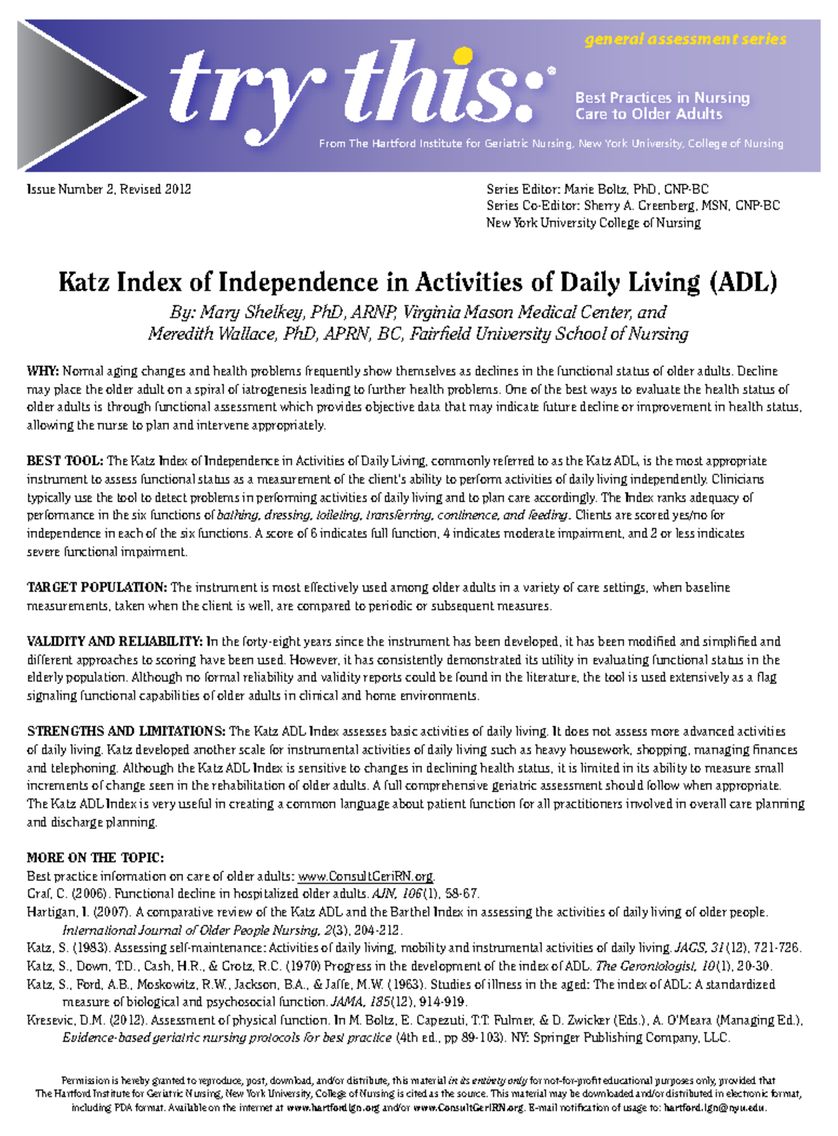 Pre-Sim Chest Pain - From The Hartford Institute for Geriatric Nursing ...