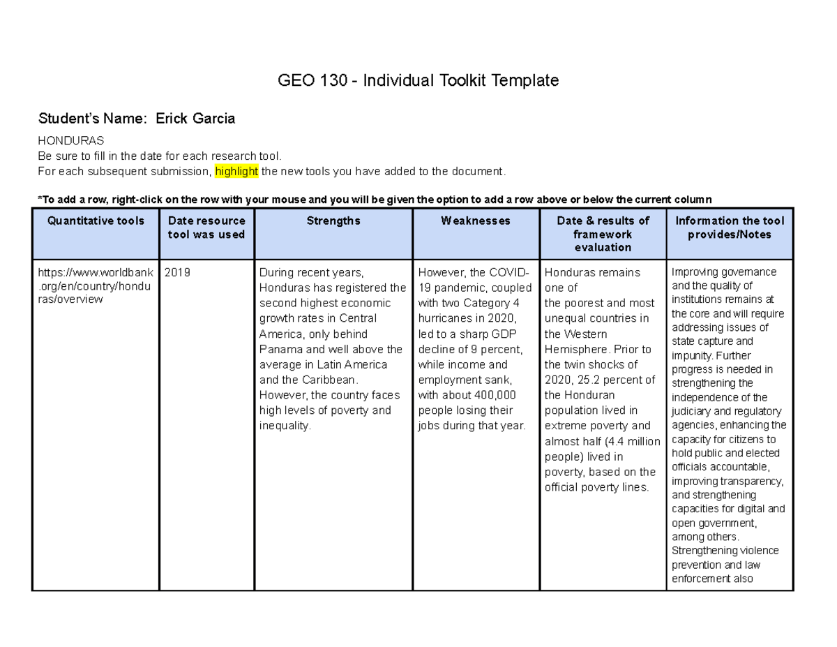 Individual E Toolkit - Toolbox - GEO 130 - Individual Toolkit Template ...