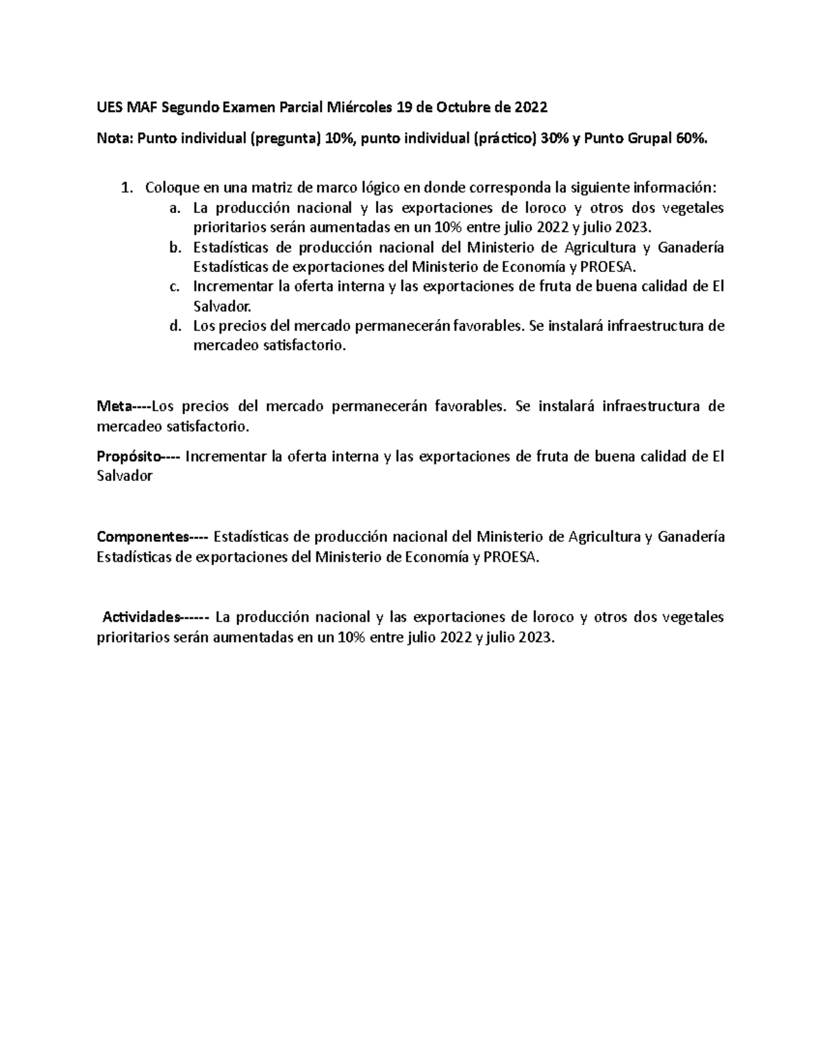 Examen Pregunta 2 - FINANCIERA - UES MAF Segundo Examen Parcial ...