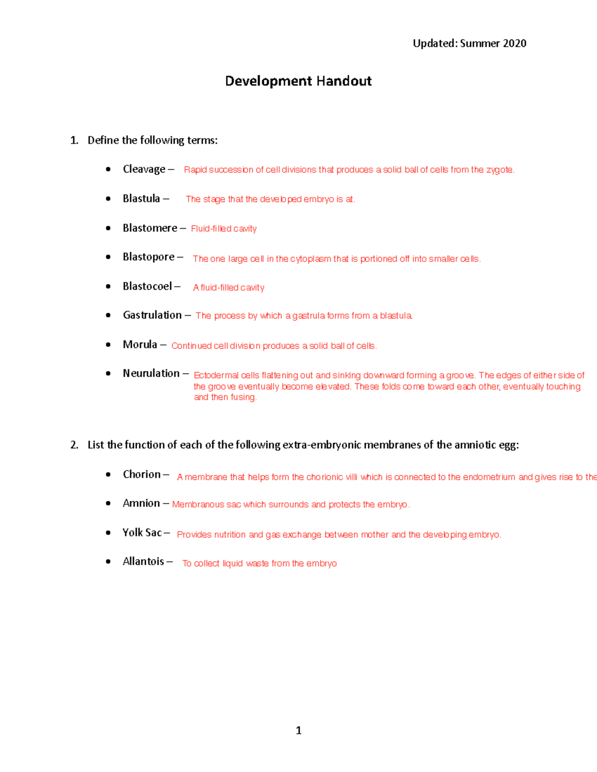 Development Handout - BY 124L - Updated: Summer 2020 1 Development ...