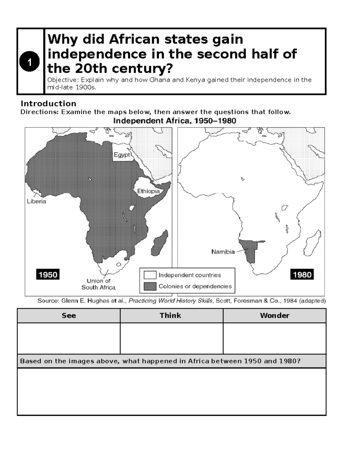 African Independence Movements Assignment - Why did African states gain ...