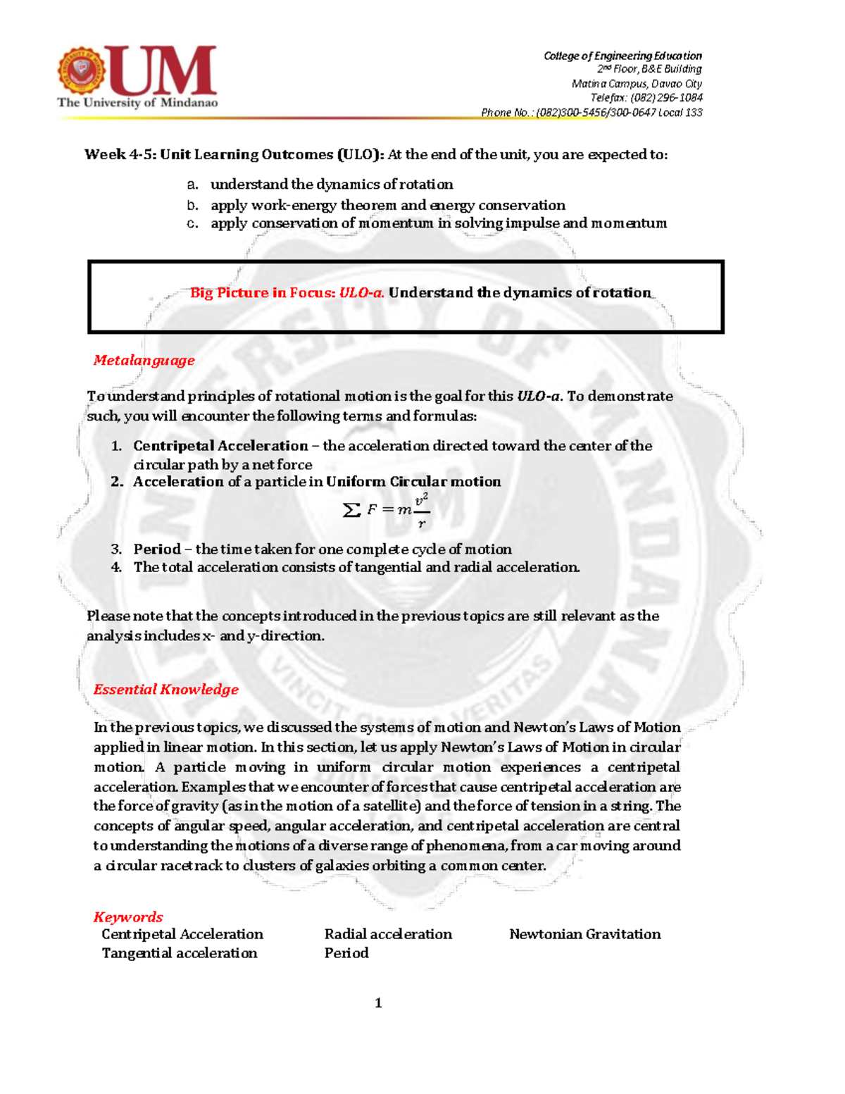 Physics-Week4-5 - A file for activities - 2 nd Floor, B&E Building ...