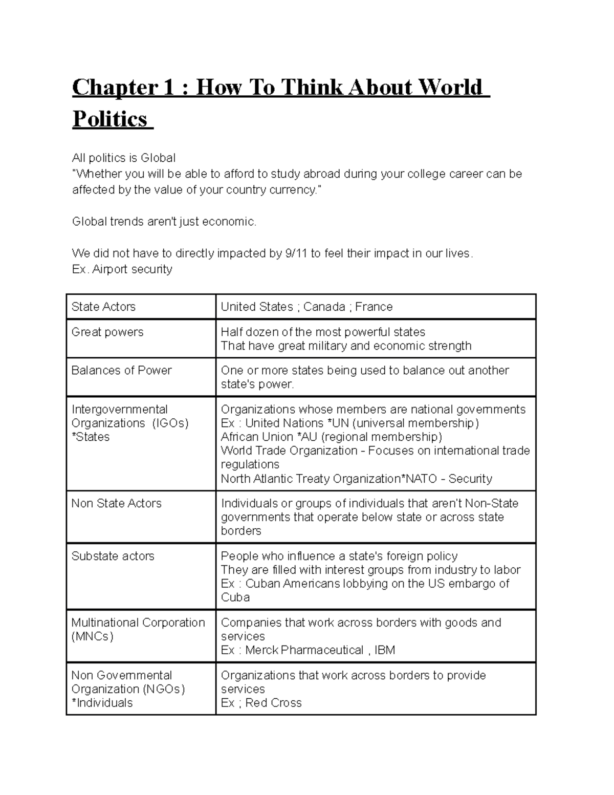 Chapter 1 How to think about world politics - Chapter 1 : How To Think ...