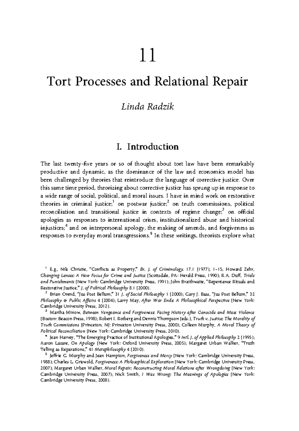 Radzik Tort Processes and Relational Repair-2 - 11 Tort Processes and ...