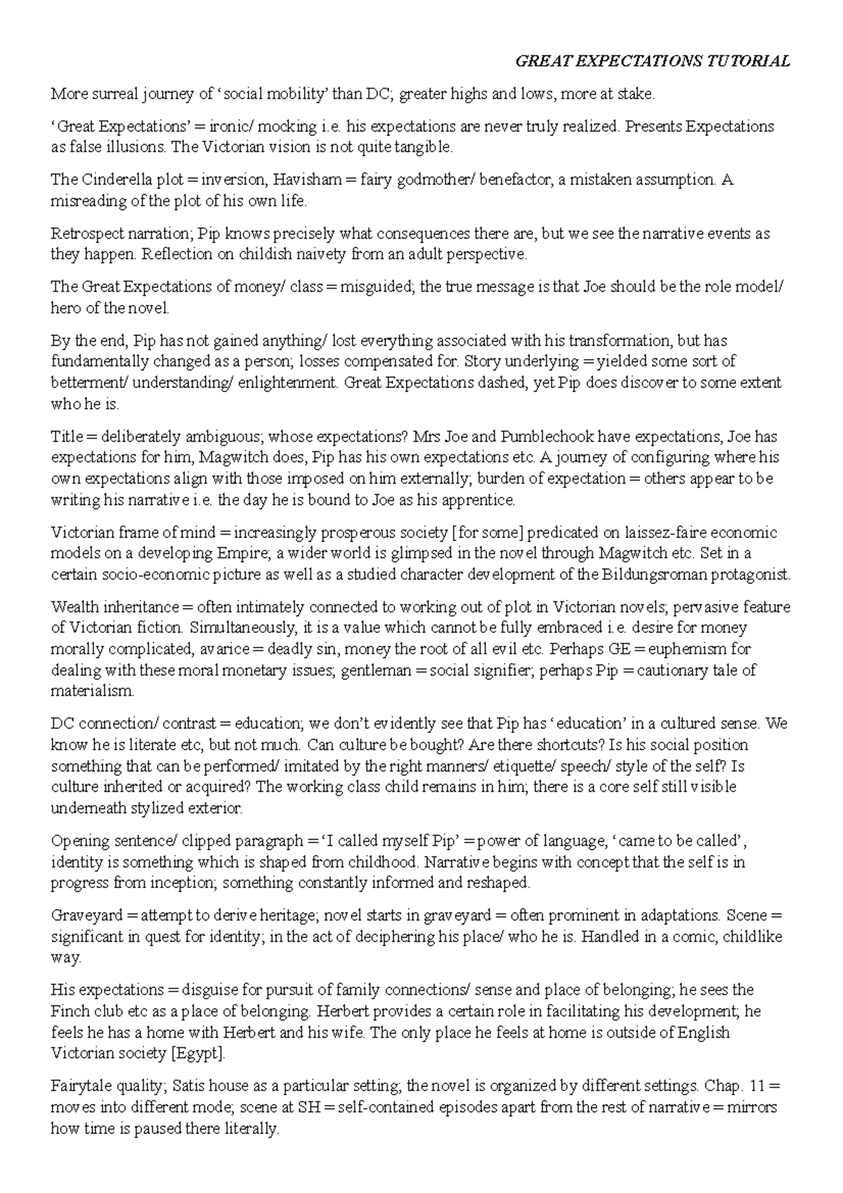 Great Expectations Tutorial - GREAT EXPECTATIONS TUTORIAL More surreal ...