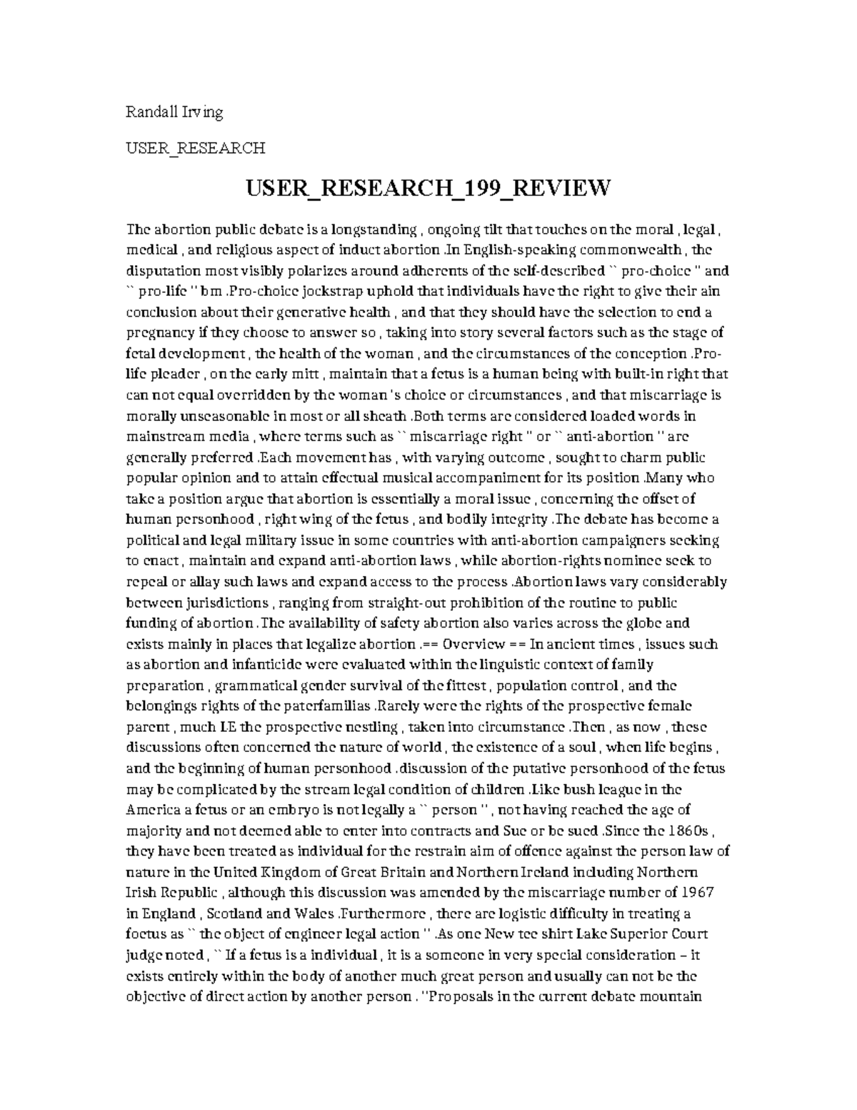 USER Research 199 Review - Randall Irving USER_RESEARCH USER_RESEARCH ...