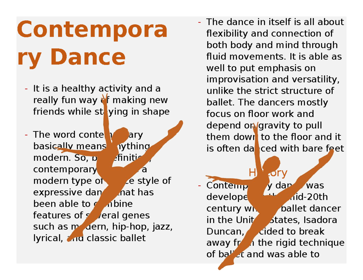 Contemporary Dance (Meaning, History, and Techniques) - AB Foreign ...