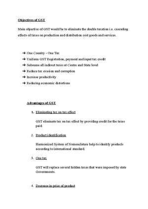 GST part 1 - Lecture Notes - Goods and Service Tax - Studocu