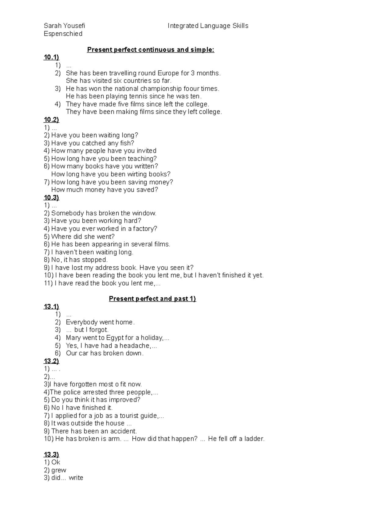 ILS HA - homework - Sarah Yousefi Integrated Language Skills ...