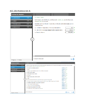 Acc 202 problem set 6 - ACC202 - Studocu