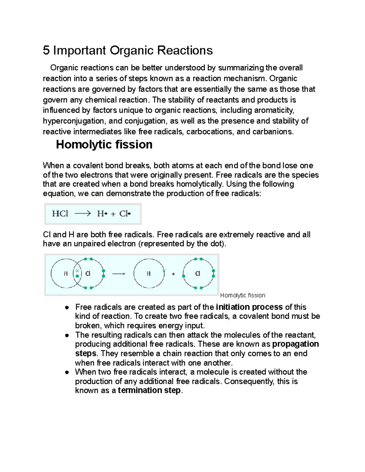 5 Important Organic Reactions - 5 Important Organic Reactions Organic ...
