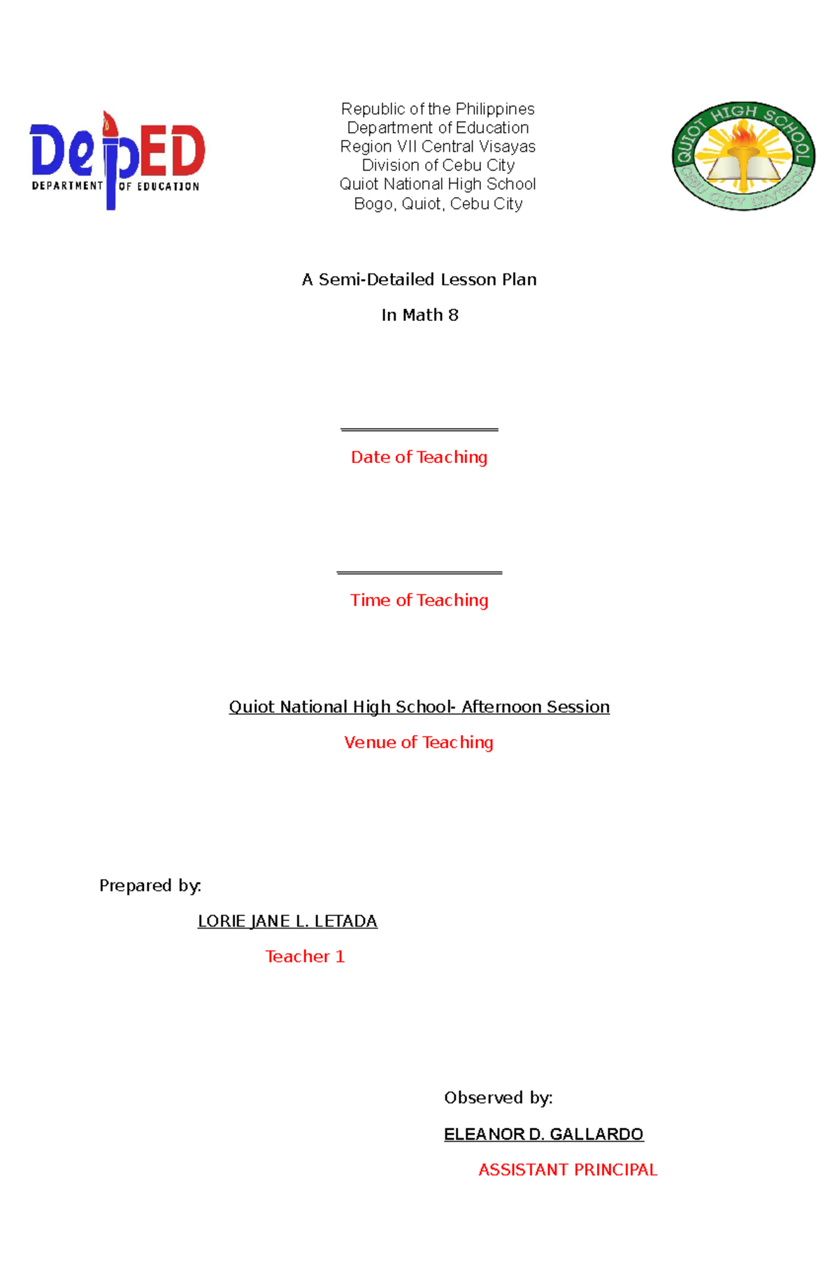 467498649 Lesson Plan on Factoring Polynomial With Common Monomial ...
