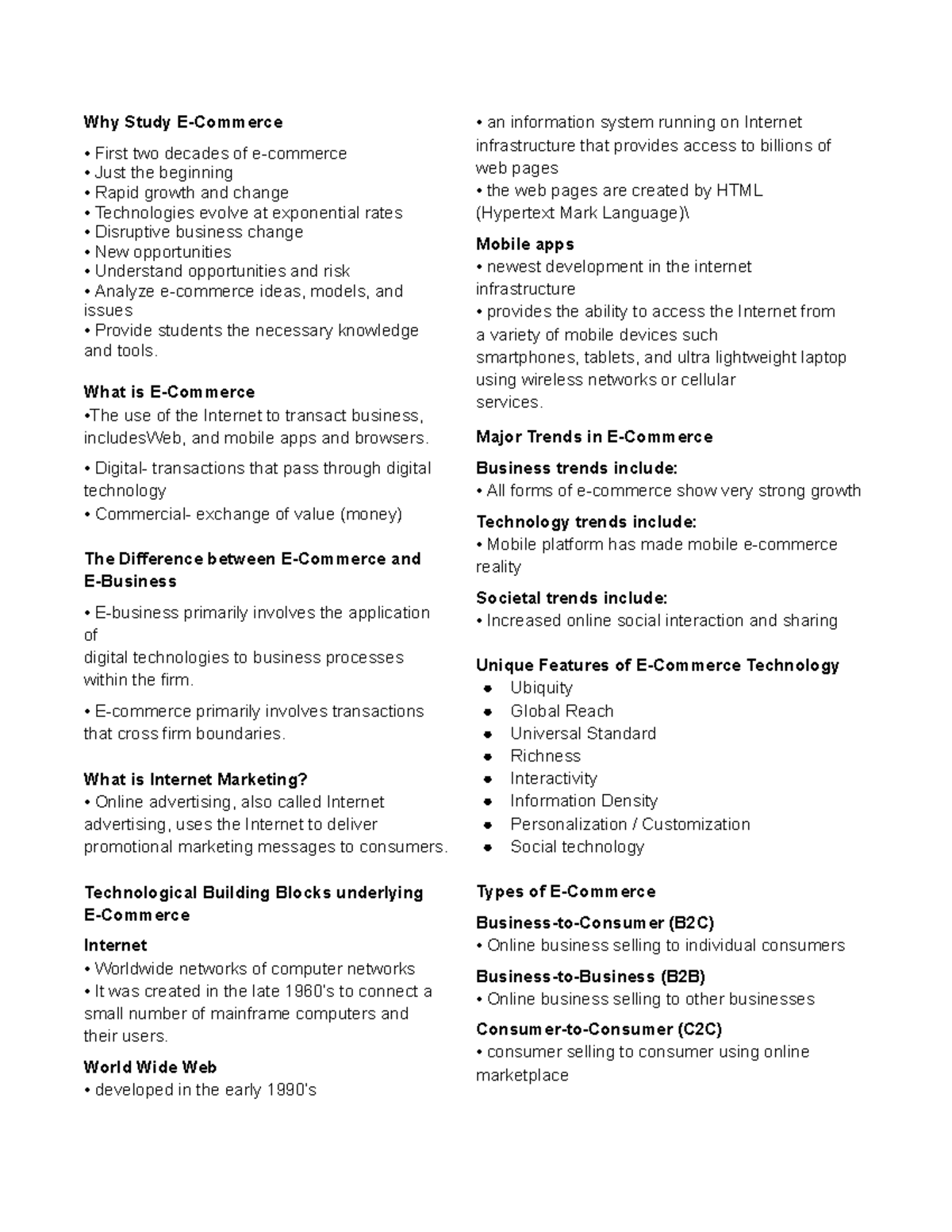 Reviewer ecommerce - Why Study E-Commerce First two decades of e ...